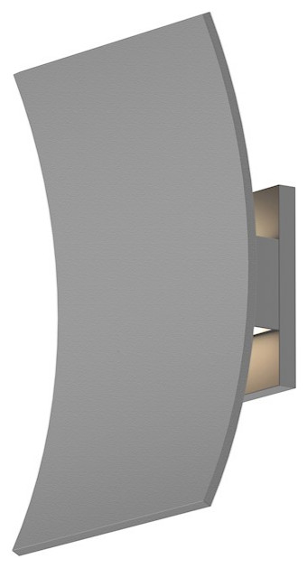 Sonneman Curved Shield 1 Light LED Wall Sconce, Textured Gray - Modern ...