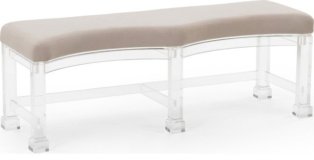 Hollywood Acrylic Bench - Contemporary - Upholstered Benches - by ...