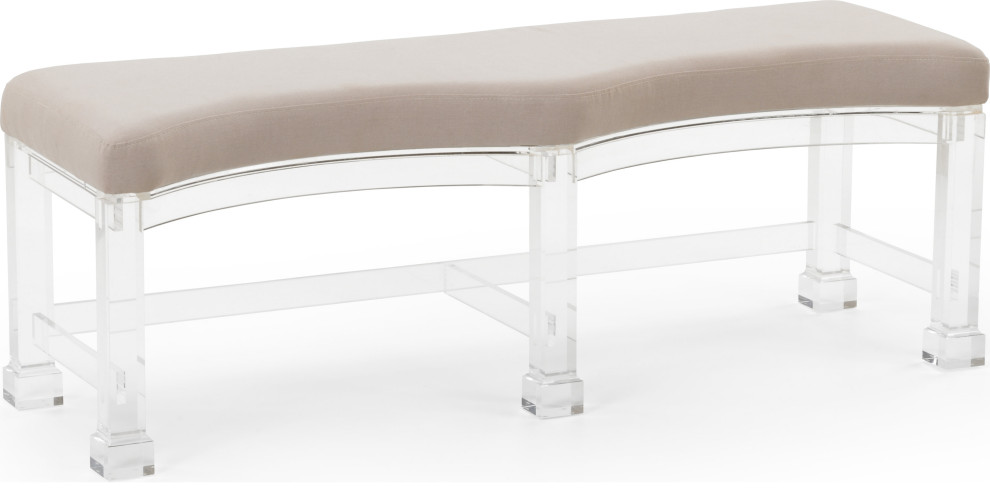 Hollywood Acrylic Bench - Contemporary - Upholstered Benches - by ...