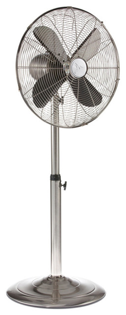 Height Adjustable Floor Fan Stainless - Transitional - Electric Fans ...