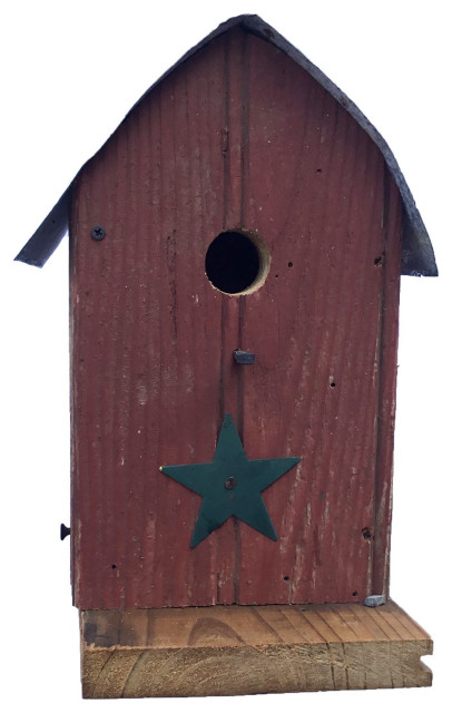 Barnwood Round Roof Wren Bird House - Farmhouse - Birdhouses - by ...