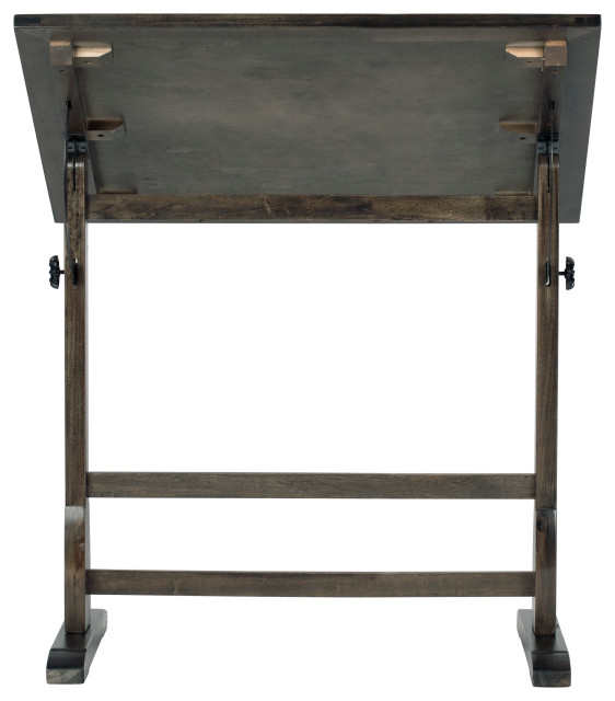 Vintage Wood Drawing/Drafting Table with 36" Wide Adjustable Top ...