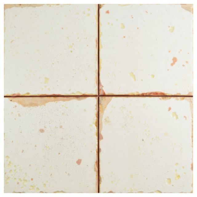 Artisan Ceramic Floor and Wall Tile, Blanco, Sample - Farmhouse - Tile ...
