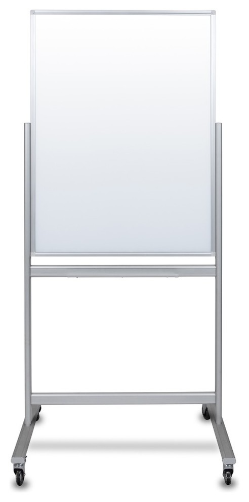 Double-Sided Mobile Magnetic Glass Marker Board - Contemporary ...