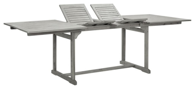 vidaXL Outdoor Dining Table Extendable Garden Patio Table Solid Acacia ...