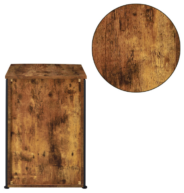 3-Drawer File Cabinet, Antique Nutmeg - Industrial - Filing Cabinets ...