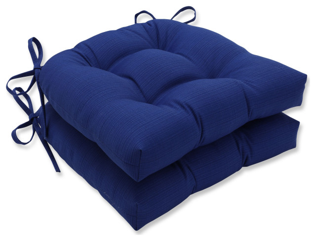 Fresco Blue Reversible Chair Pad Set of 2 - Contemporary - Seat ...