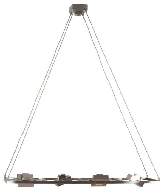 Kenroy Home Geometry 4-Light Island Light Brushed Steel Finish ...