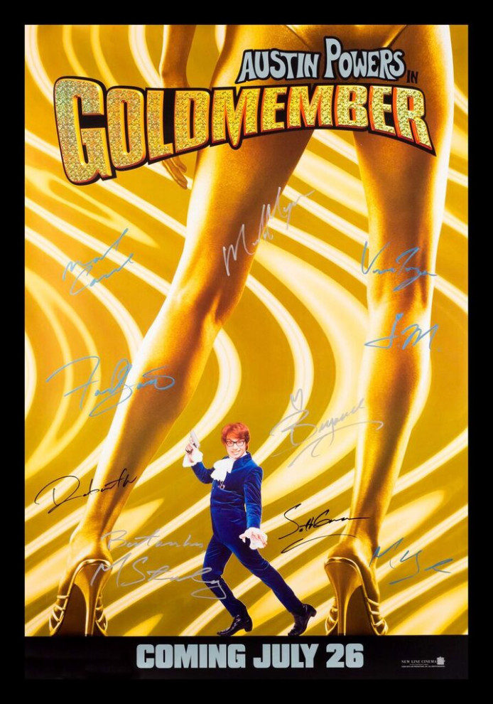 Austin Powers Goldmember Signed Movie Poster - Midcentury - Prints And ...