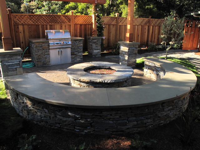 Concrete Gas Fire Pits - Craftsman - Patio - San Luis Obispo - by Wells ...