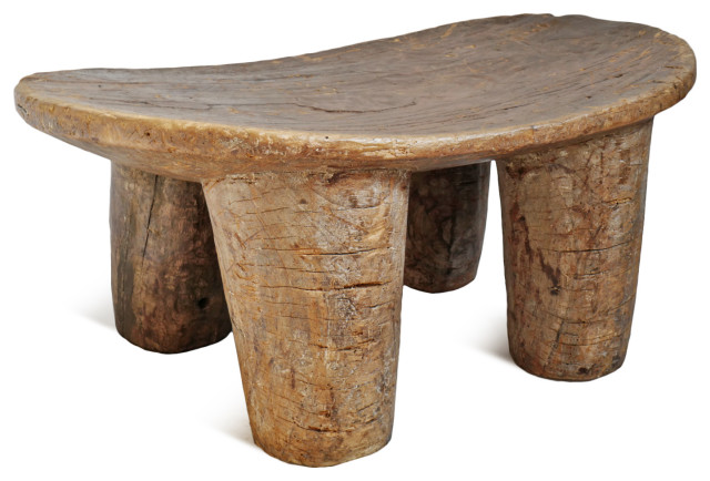 Consigned Senufo Wood Stool - Rustic - Accent And Garden Stools - by ...