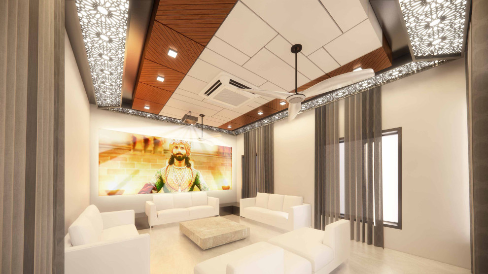False ceiling Design for an existing house of MR. S.K. Naiyyar - Asian ...