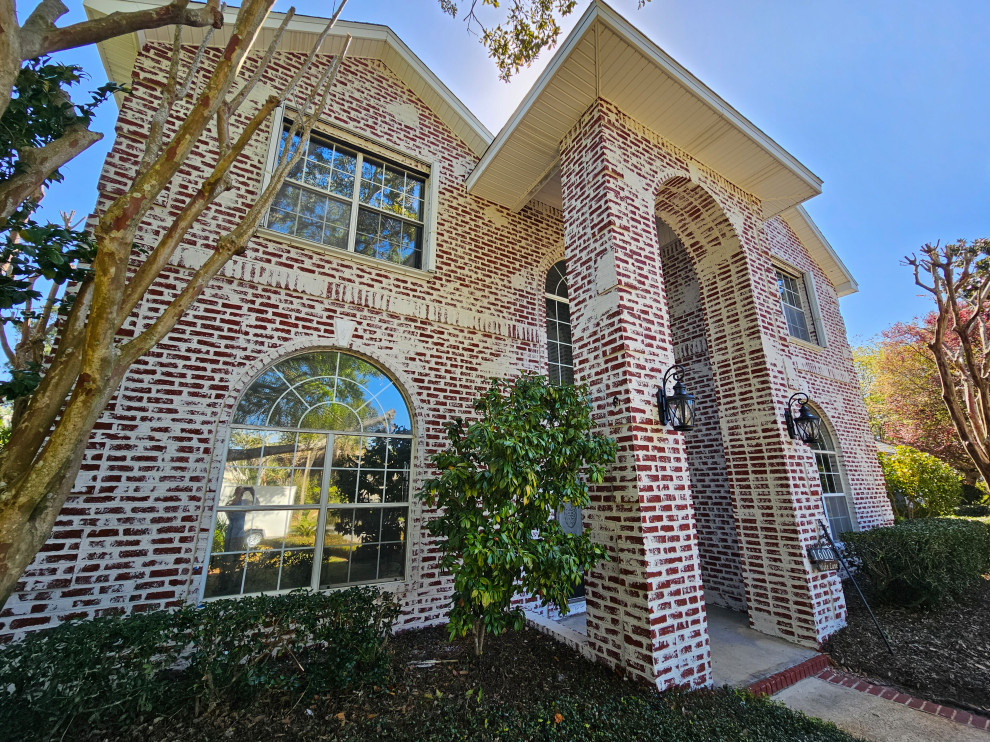 Brick columns with German smear - Rustic - Exterior - Tampa - by German ...