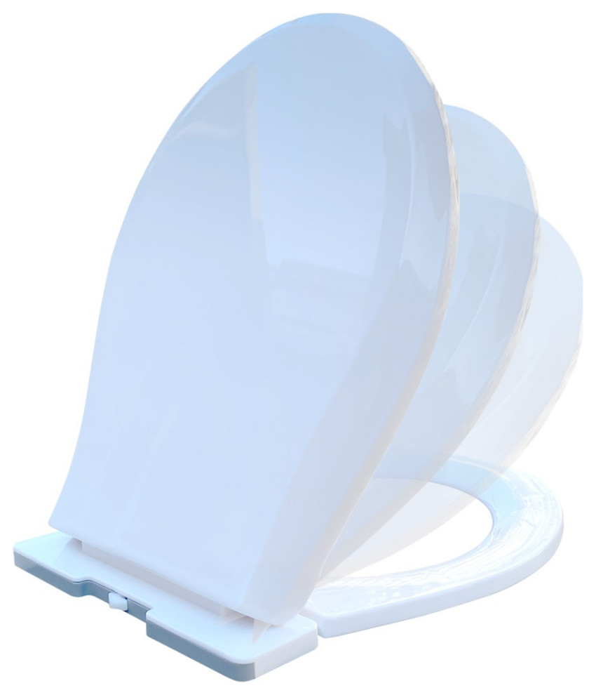 White Child Size Round Toilet Seat Durable Plastic Easy Clean Kids ...