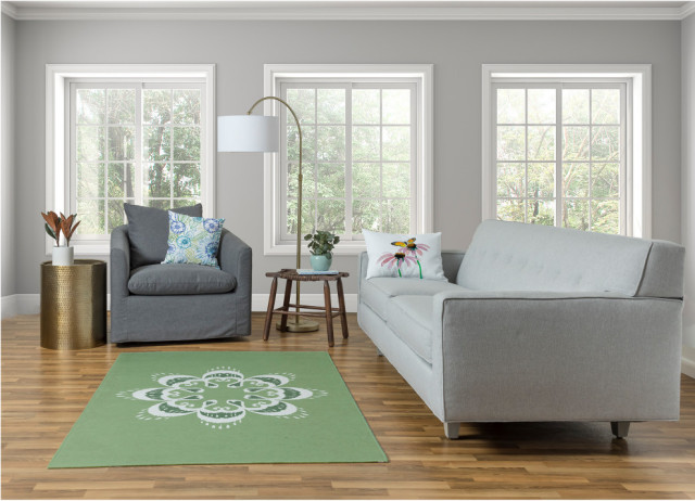 Ikat Mandala Chenille Rug, 4'x6' - Mediterranean - Area Rugs - by E by ...