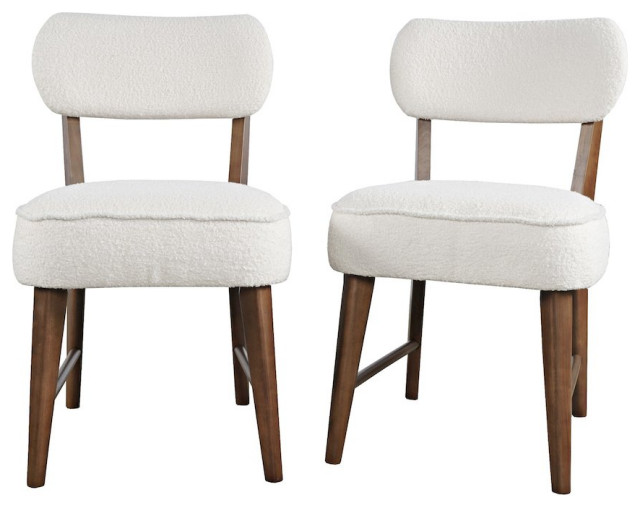 Nash Mid-Century Modern Five Piece Pedestal Dining Set with Upholstered ...