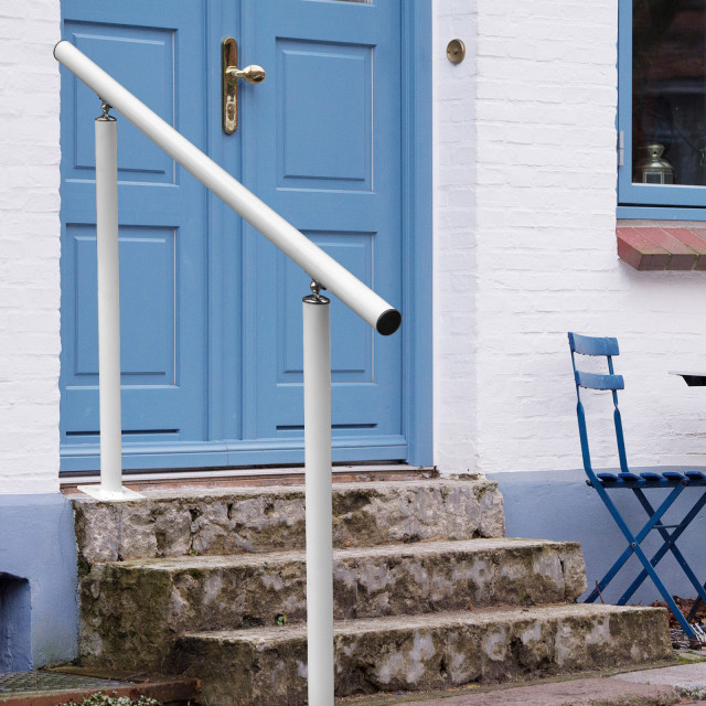 Outdoor Stair Railing Kit Aluminum Handrails, 3' - Contemporary - Stair ...