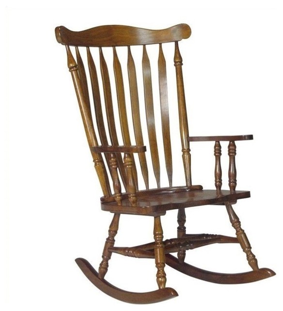 International Concepts Home Accent Solid Wood Rocker in Espresso ...
