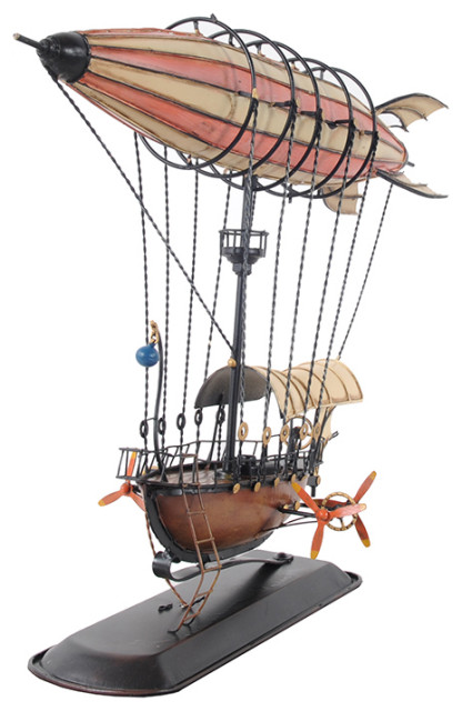 Steampunk Airship Model Collectible Metal scale model Airplane - Beach ...