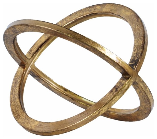 Metal Orb Dyson Sphere Design 2 Circles, Small - Contemporary ...