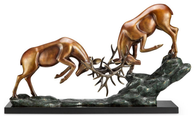 looking Clash of Antlers - Rustic - Garden Statues And Yard Art - by ...