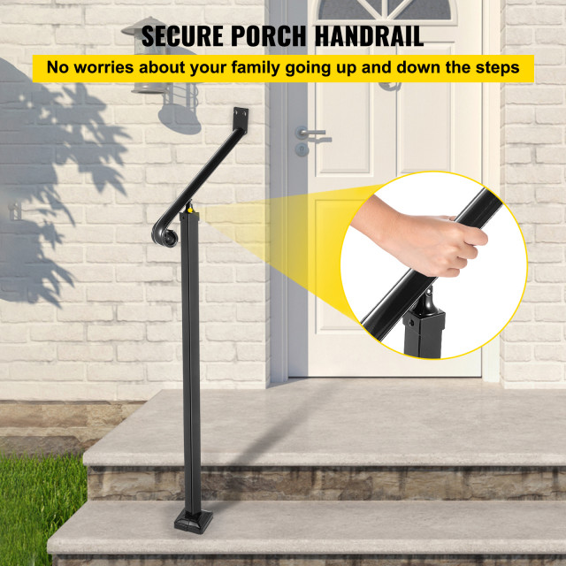 Handrails for Outdoor Steps Wrought Iron Step Railings, Fit 1-2 Steps ...