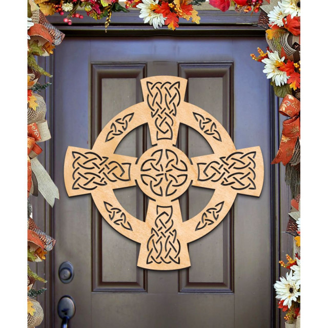 Celtic Wheel Cross Wall Door Decor by Celtic Art, Celtic Decor ...