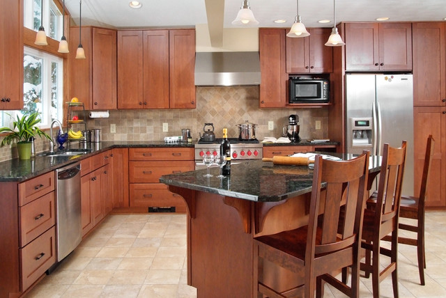 North Royalton Addition and Kitchen renovation - Traditional - Kitchen ...