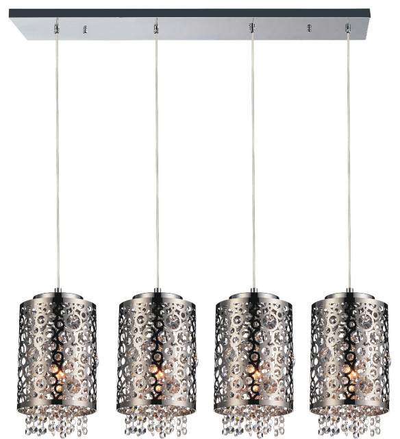 CWI LIGHTING 5536P40ST-RC 4 Light Multi Light Pendant with Chrome ...