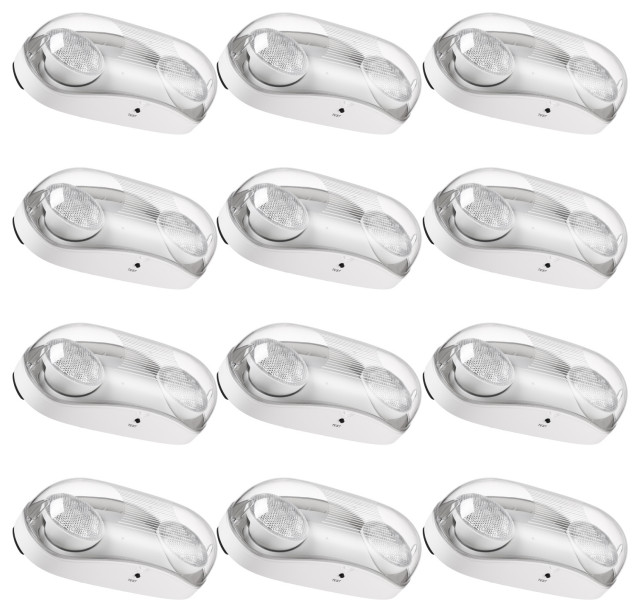 12-Pack Outdoor LED Emergency Lights with Battery Backup, UL Listed ...