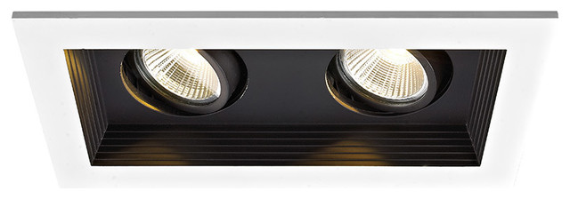 Mini Multiple LED Two-Light Housing With and-Light 3000K Narrow, Black ...