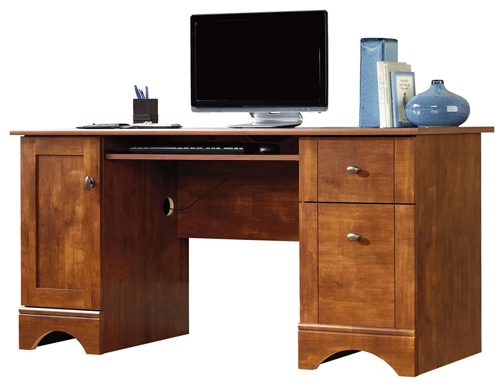 Large Desk, Rectangular Top With Side Storage Cabinet and Drawers ...