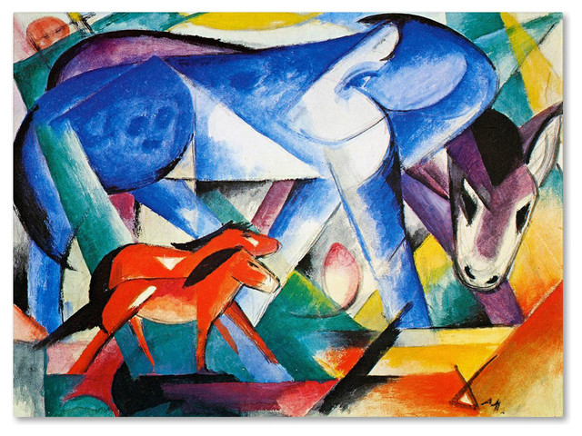 'The First Animals, 1913' Canvas Art by Franz Marc, 18" x 24 ...