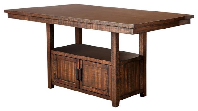 Furniture of America Beverly Wood Rectangle Counter Height Table in ...