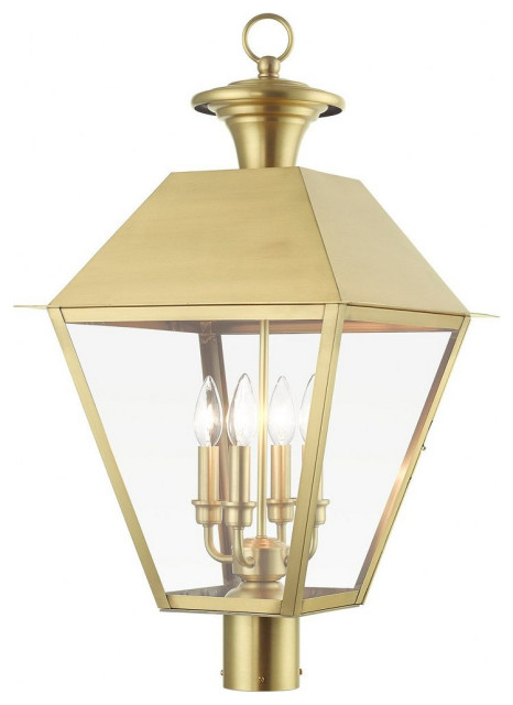 4 Light Extra Large Outdoor Post Top Lantern, Classic Style, 27.5"H ...