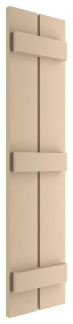 Rustic 2 Board Spaced B-N-B Faux Wood Shutters, 11.5x76" - Rustic ...