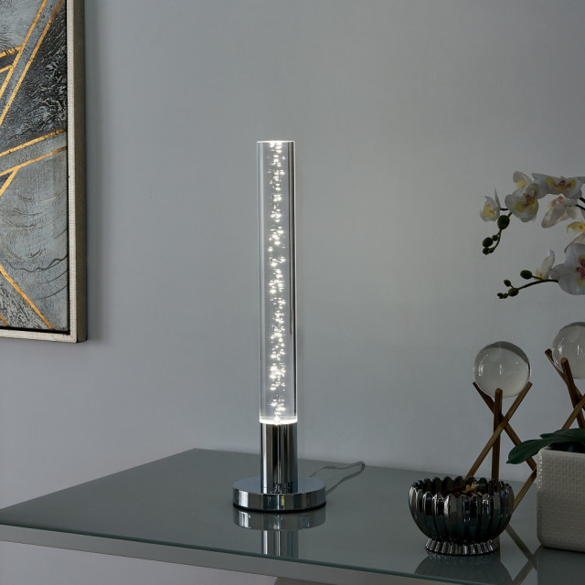 1 LED Light Acrylic Cylinder Table Lamp with Touch Switch - Modern ...