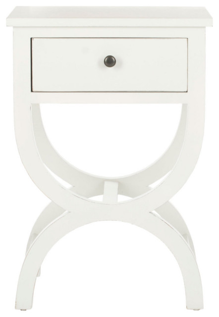 Casey Accent Table With Storage Off White - Transitional - Side Tables ...