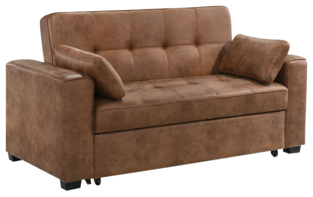 Brooklyn Sofa Sleeper, Cognac - Sleeper Sofas - by D&D Companies | Houzz