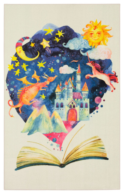 Mohawk Home Tell Me A Story Multi 3' 4" x 5' Area Rug, 5' x 8 ...