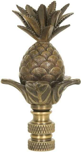 Pineapple Lamp Finial Antique Brass Metal 3"h, 3 High - Tropical ...