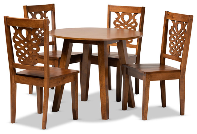 Tonisha 5-Piece Contemporary Transitional Dining Set - Transitional ...