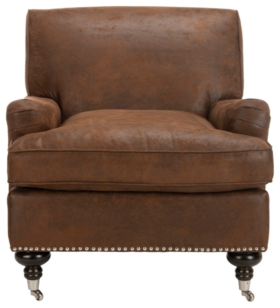 Chester Club Chair Brown - Traditional - Armchairs And Accent Chairs ...