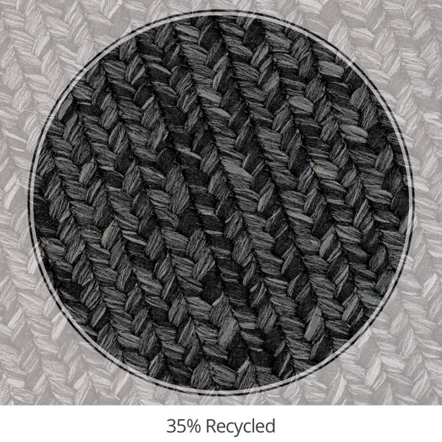 Homespice Decor Black Indoor/Outdoor Braided Rug 8'x10' Rectangular ...