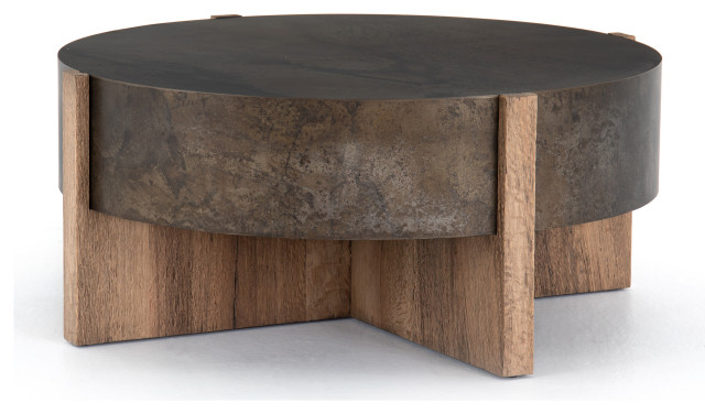 Bingham Coffee Table-Distressed Iron - Rustic - Coffee Tables - by Four ...