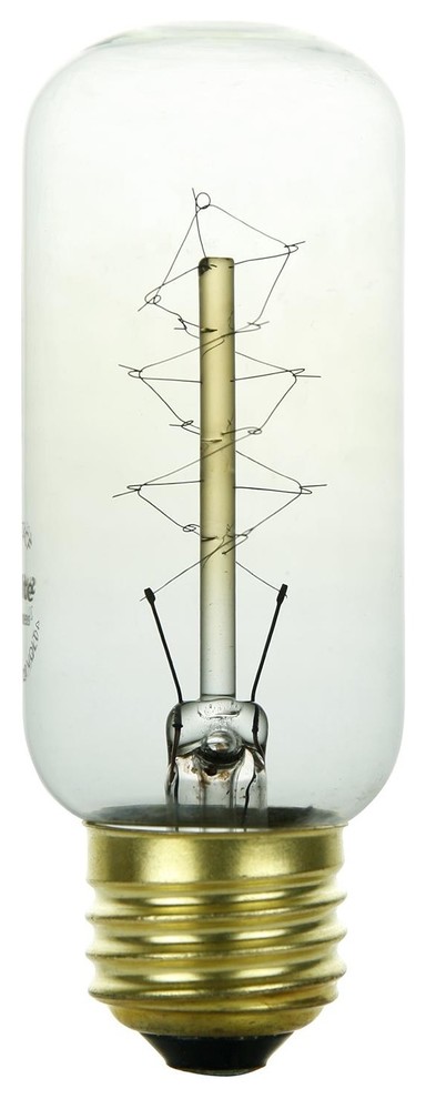 Sunlite Clear Filament Radio Style Tubular Bulb, 40W, 120V, 2000 Hr ...