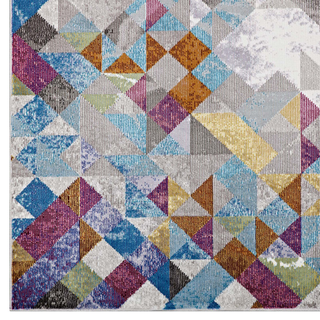 Lavendula Triangle Mosaic 4x6 Area Rug R-1089A-46 - Contemporary - Area ...