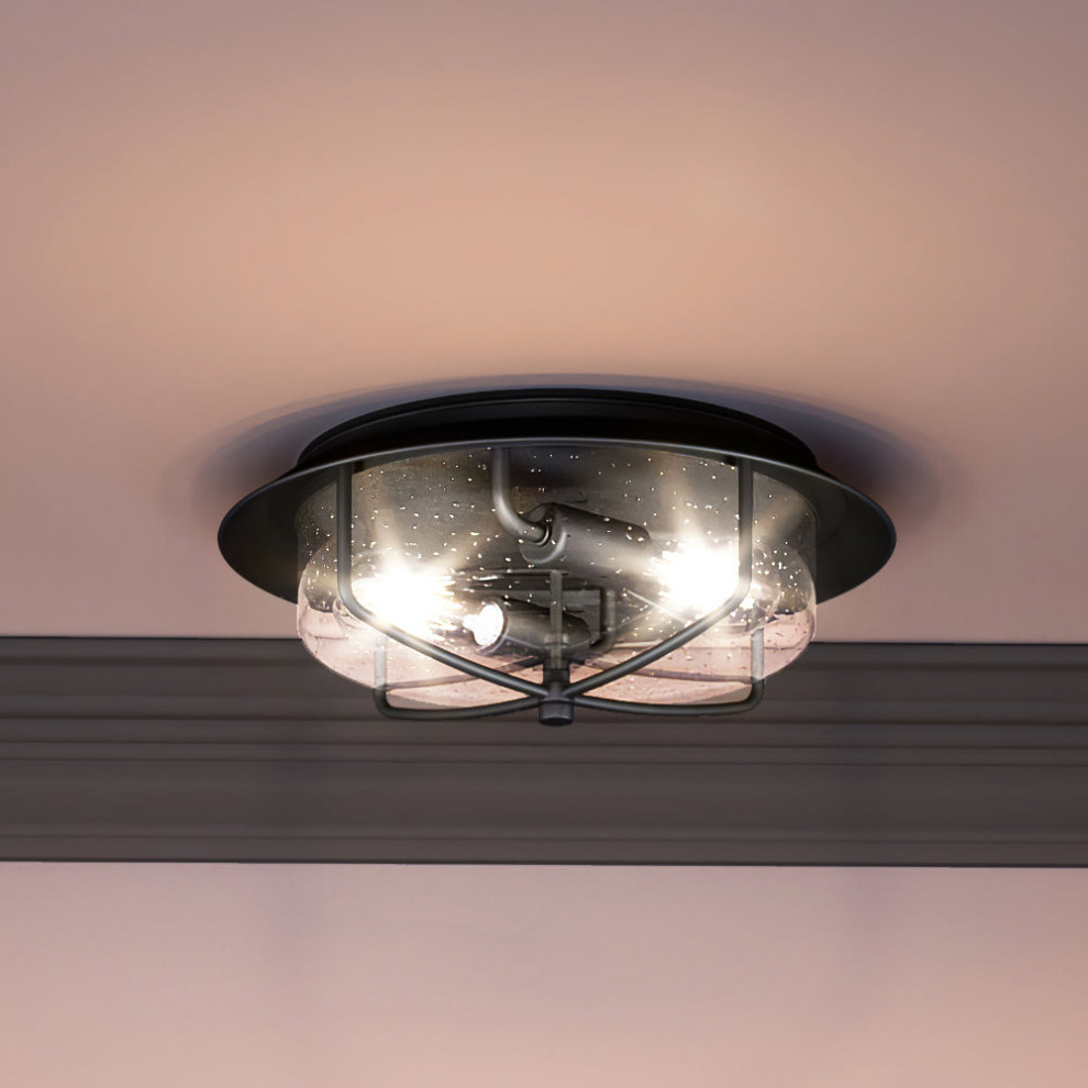 Luxury Nautical Ceiling Light, Matte Black, UEX2280 - Beach Style ...
