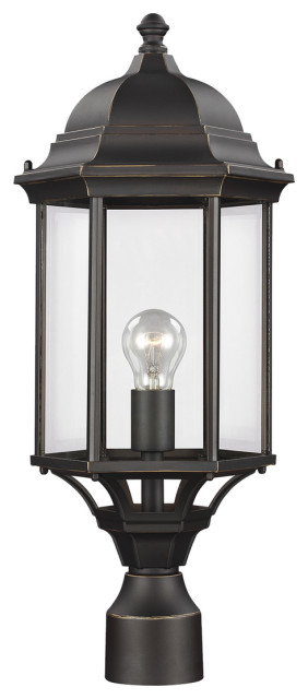 Sevier Large One Light Outdoor Post Lantern Antique Bronze ...