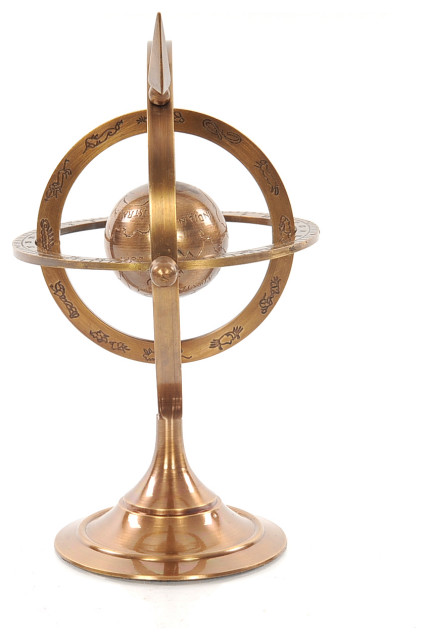 5.5" X 7" X 8.5" Brass Armillary - Contemporary - Decorative Objects ...